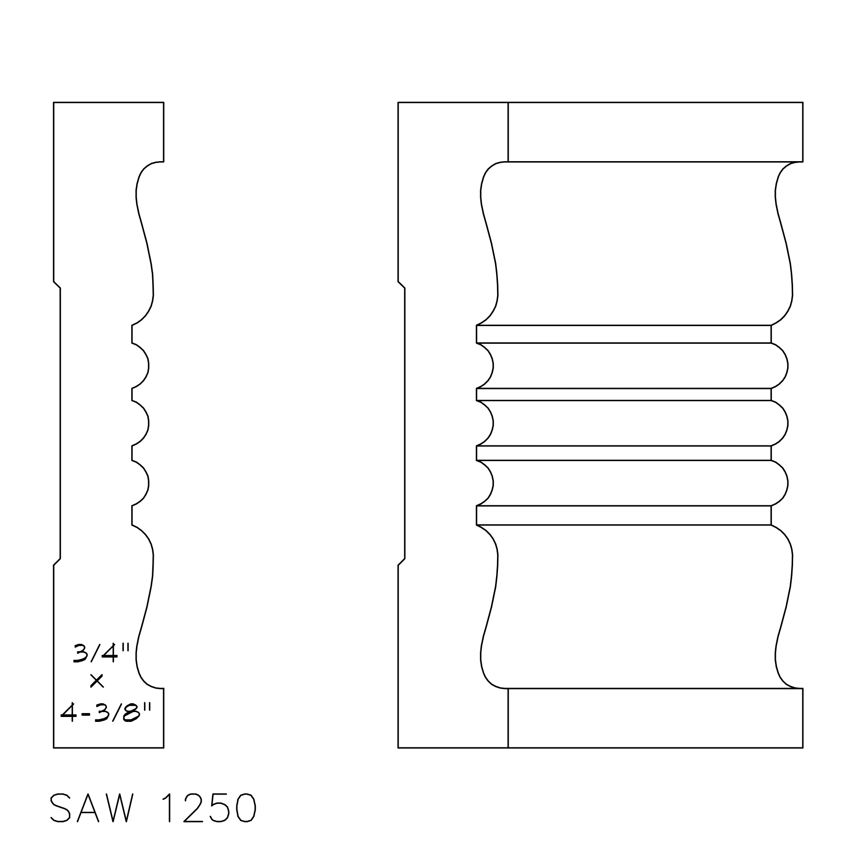 SAW #1250 - Saw Moulding