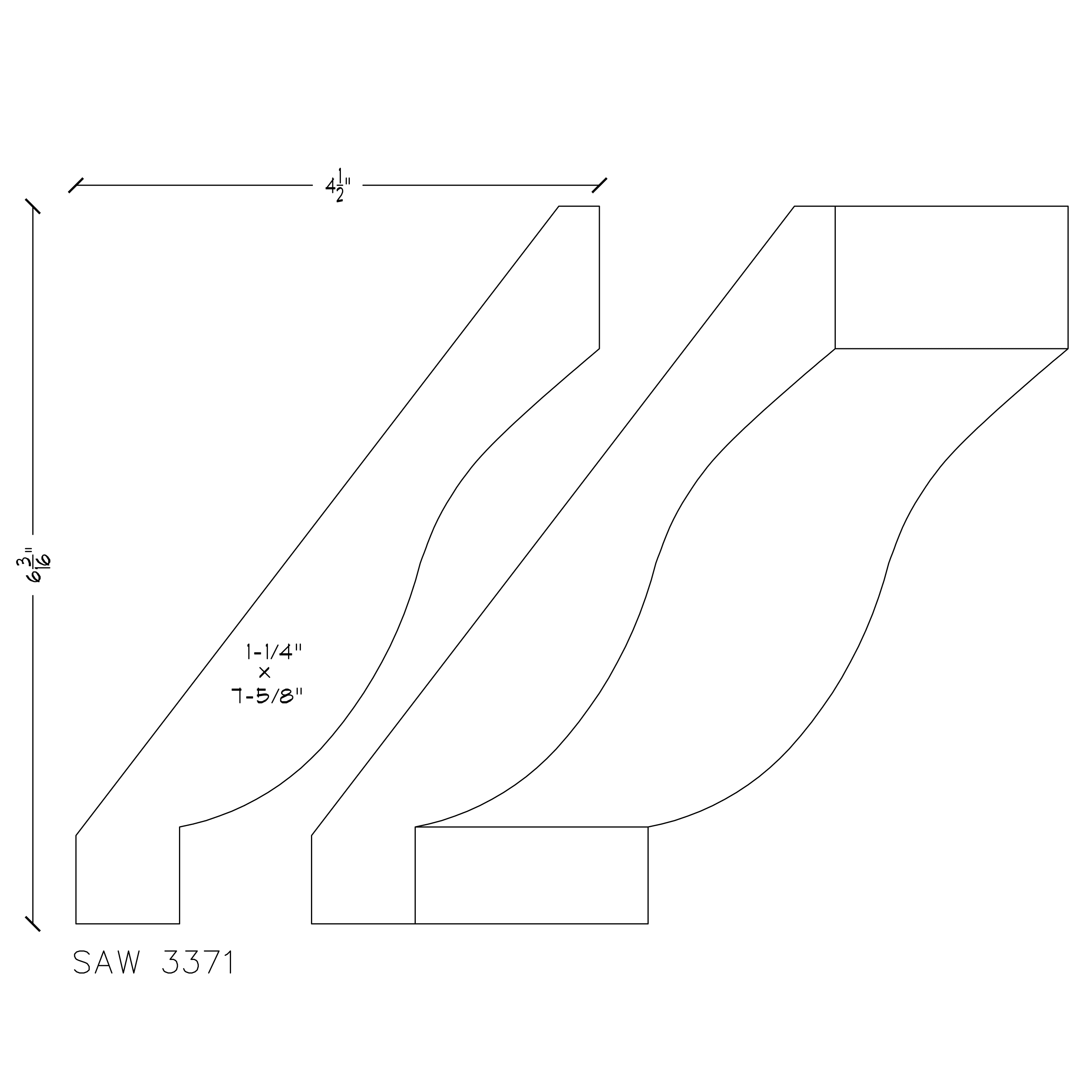 SAW #3371 - Saw Moulding