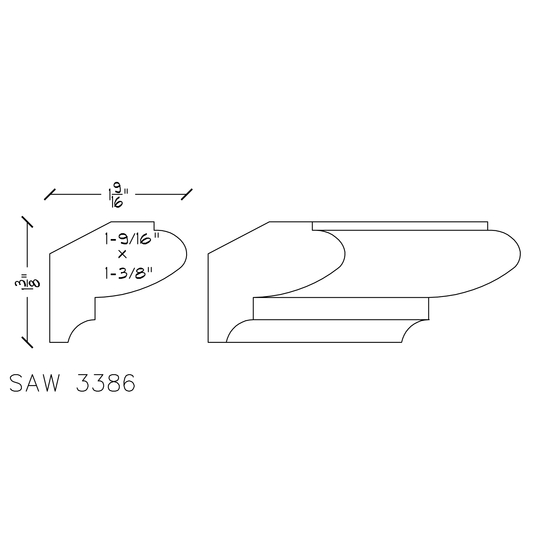 SAW #3386 - Saw Moulding